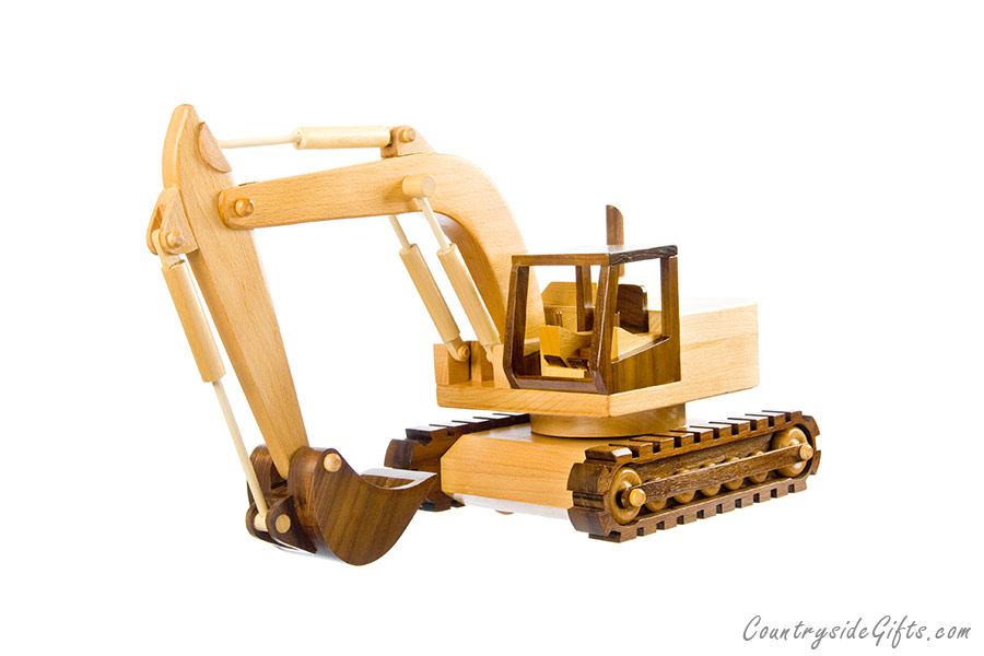Wooden Model Excavator : Countryside Gifts, LLC